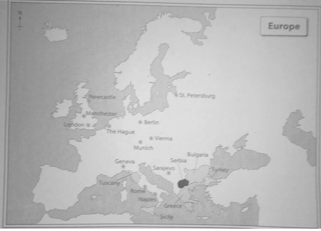 WBBSE Solutions For Class 9 History Map Pointing - WBBSE Solutions