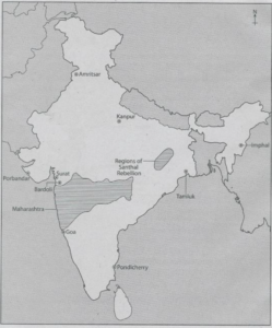 WBBSE Solutions For Class 10 History Map Pointing - WBBSE Solutions
