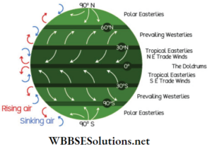 WBBSE Solutions For Class 8 Geography Chapter 4 Pressure Belts And Wind ...