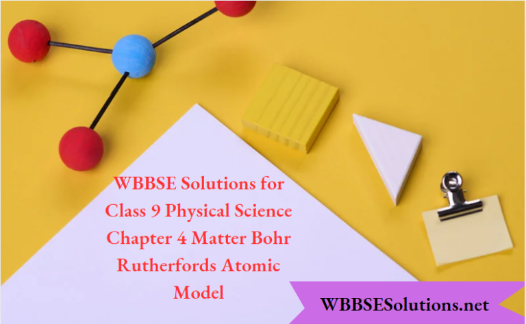 WBBSE Solutions for Class 9 Physical Science Chapter 4 Matter Bohr ...