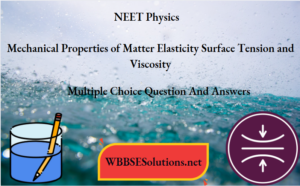 Mechanical Properties of Matter Elasticity Surface Tension and ...