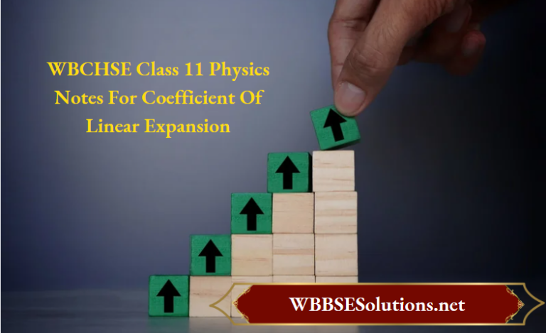WBCHSE Class 11 Physics Notes For Coefficient Of Linear Expansion ...