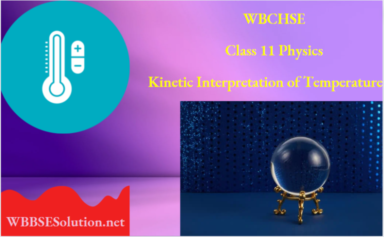 WBCHSE Class 11 Physics Kinetic Interpretation of Temperature - WBBSE ...